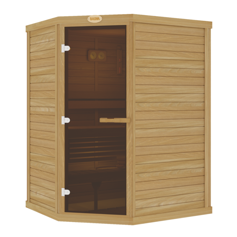 2-3 PERSON HOME SAUNA – MODEL 1416LSC CEDAR CORNER - Sauna People