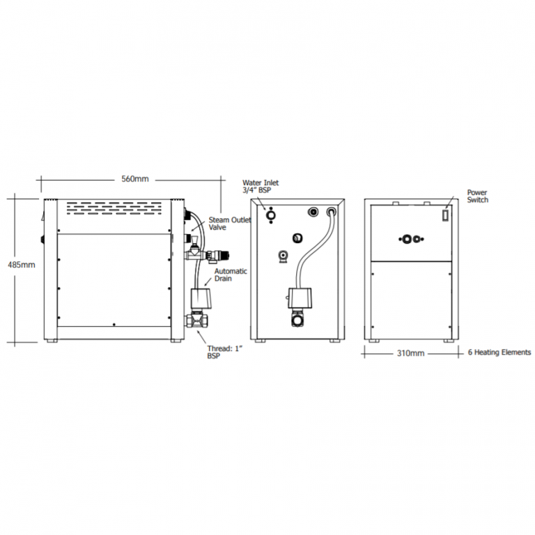 STEAM GENERATOR SET - 15kW AUTO DRAIN 3 Phase with SEPARATE STAINLESS ...