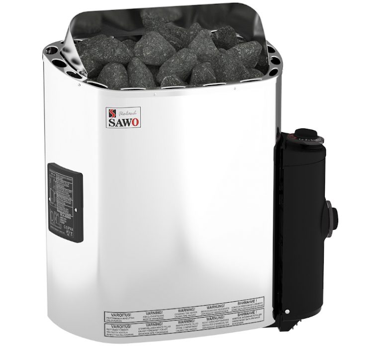 4.5kW SCANDIA PREMIUM STAINLESS STEEL HEATER with SIDE CONTROLS SAWO ...